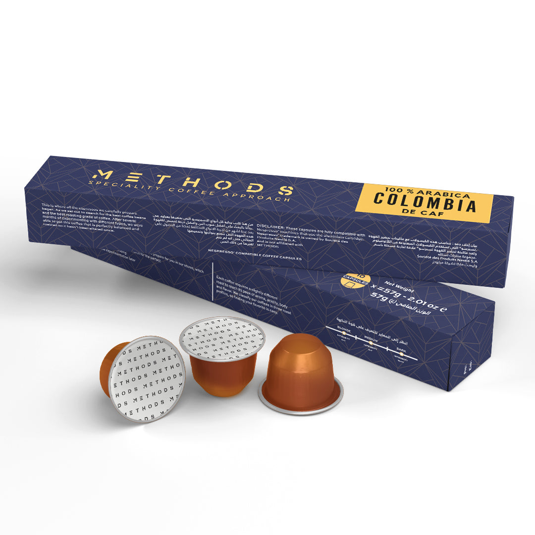 Colombia Decaf, Single Origin Capsules – Methods Academy and Roastery